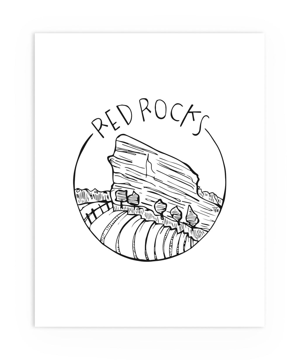 Red Rocks Art Print – PERIOD SIX STUDIO