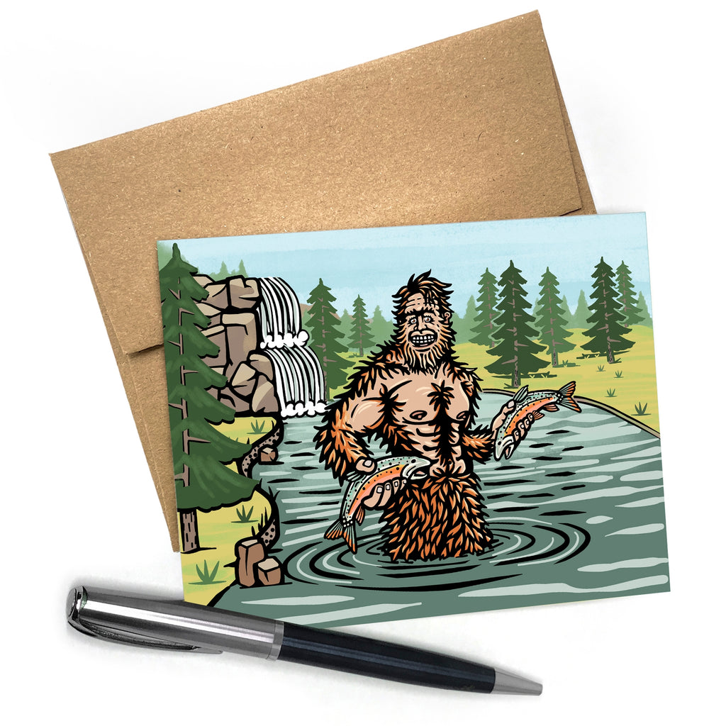 Pacific Northwest Sasquatch Greeting Card – PERIOD SIX STUDIO