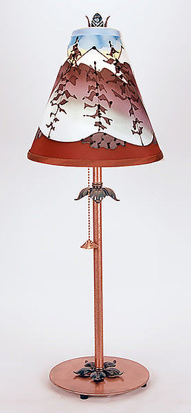 Mountain Themed Hand-Painted Silk Shade Lamps :: Various Shade Shapes ...